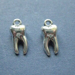 8 Tooth Charms - Tooth Pendants - Tooth Fairy - Dentist Charm - Antique ...
