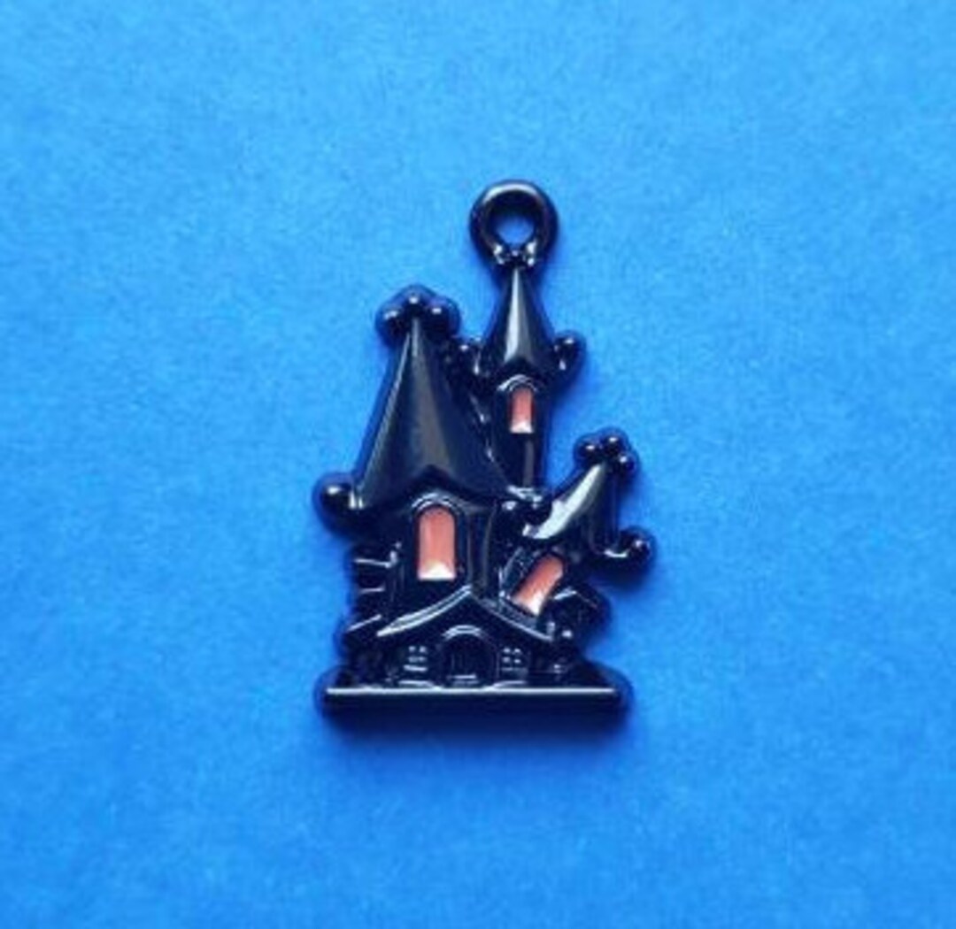5 Haunted House Charms - Haunted House Pendants - Halloween Charm ...