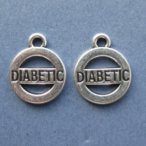 5 Diabetic Charms - Diabetic Pendants - Diabetic - Medical Charms ...