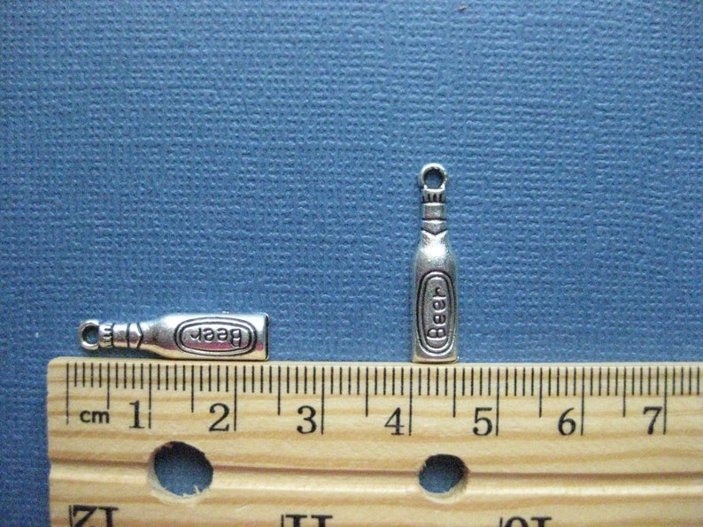 10 Beer Charms - Beer Pendants - Beer Charms - Beer - Antique Silver ...