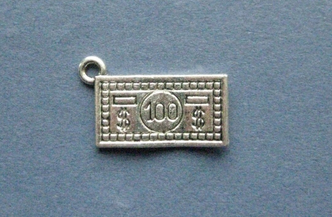 10 Money Charms - Money Pendants - Poker Charm - Hundred Dollar Bill ...