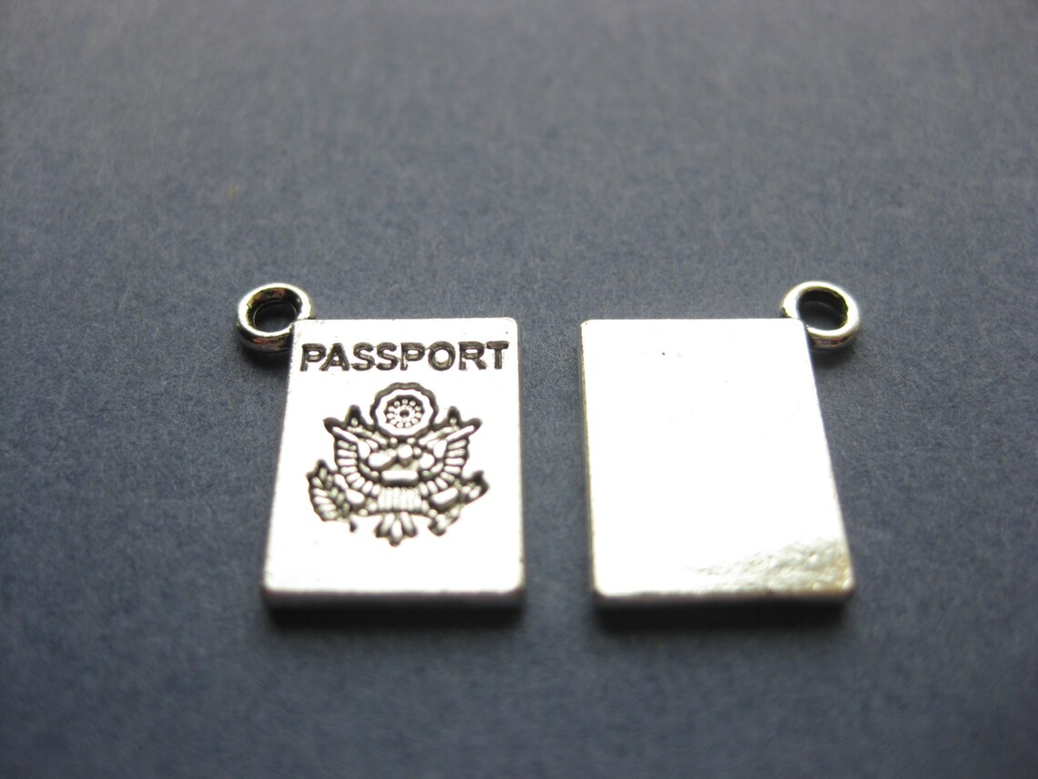 6 Passport Charms - Passport Pendants - Traveling Charms - Passport ...