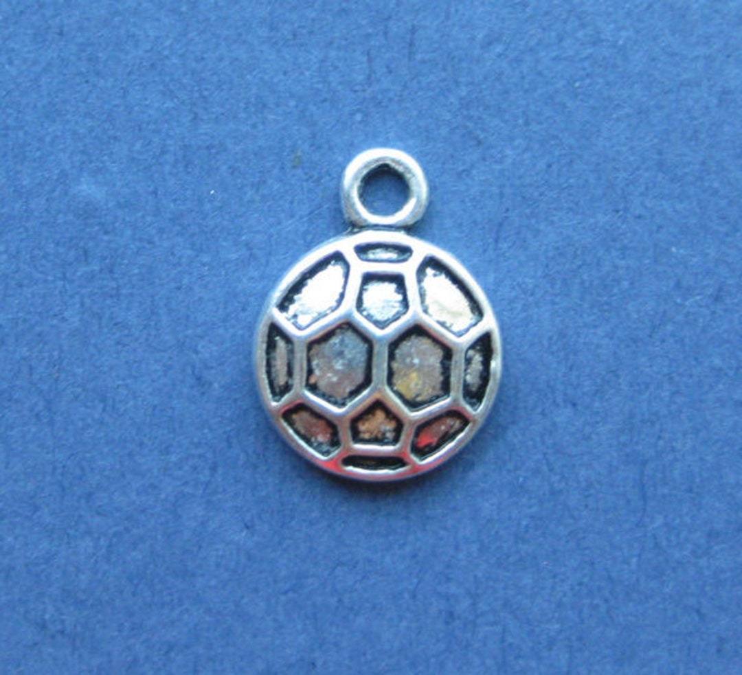 10 Soccer Ball Charms - Soccer Ball Pendant - Soccer - Sports Charm ...