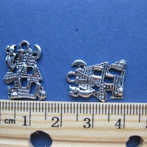 10 Haunted House Charms - Haunted House Pendants - Halloween Charm ...