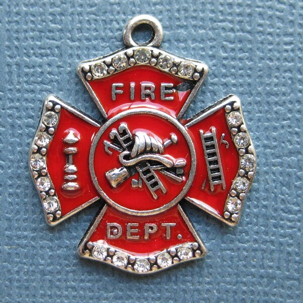 Firefighter Charm - Etsy