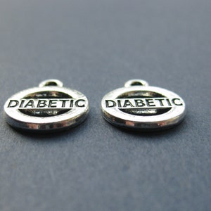 5 Diabetic Charms - Diabetic Pendants - Diabetic - Medical Charms ...