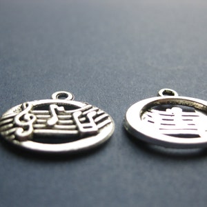 10 Music Note Charms - Music Note Pendants - Musical Notes - Musical ...