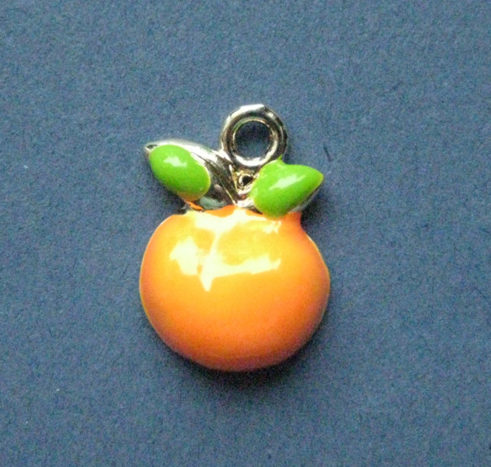5 Orange Charms - Orange Pendants - Fruit Charm - Orange - Oranges ...