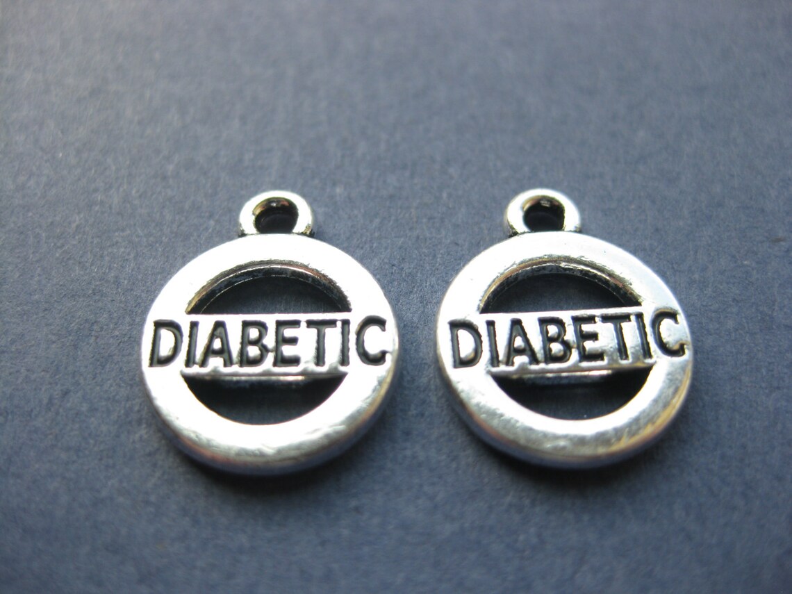 5 Diabetic Charms Diabetic Pendants Diabetic Medical | Etsy