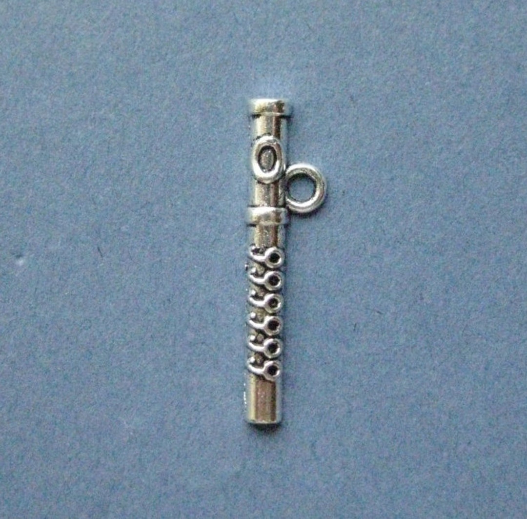 10 Flute Charms - Flute Pendants - Flute - Flutes - Music Charm ...