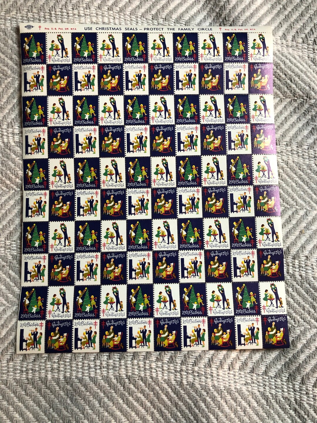 1961 Merry Christmas Postage Seals!! - Etsy