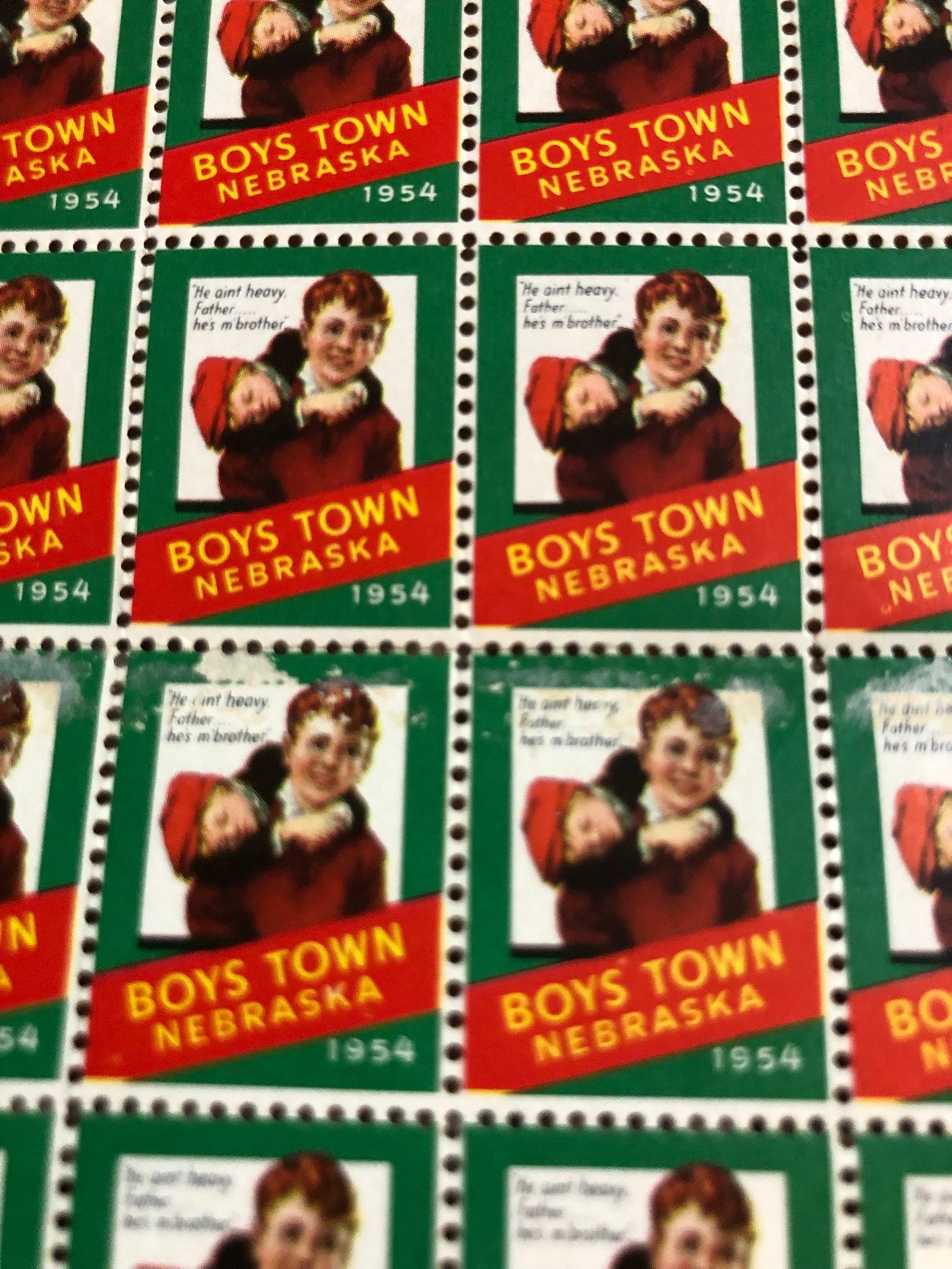 Vintage 1954 Boys Town Postage Seals!!! - Etsy
