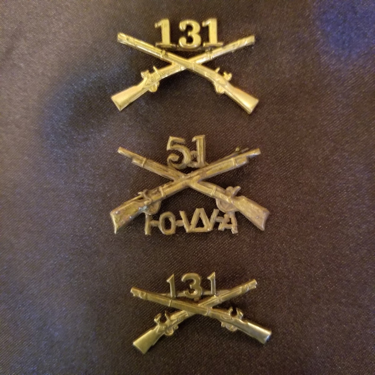 1875 IOWA INFANTRY 131 AND 51 Regiment Crossed Muskets Pins - Etsy