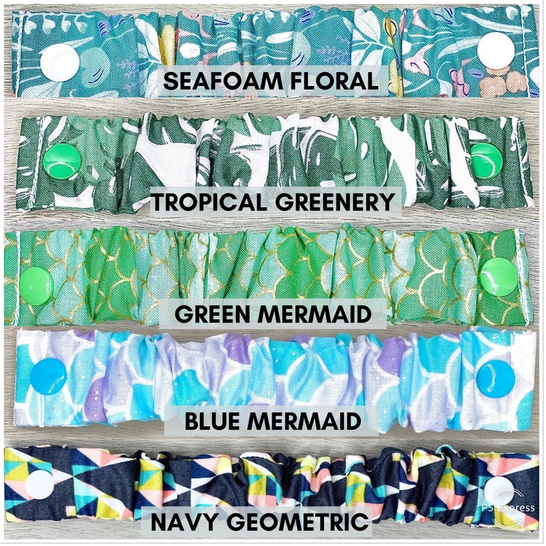 Handmade Elastic Ear Savers With Snap Closure for Oxygen Tubing Cute ...