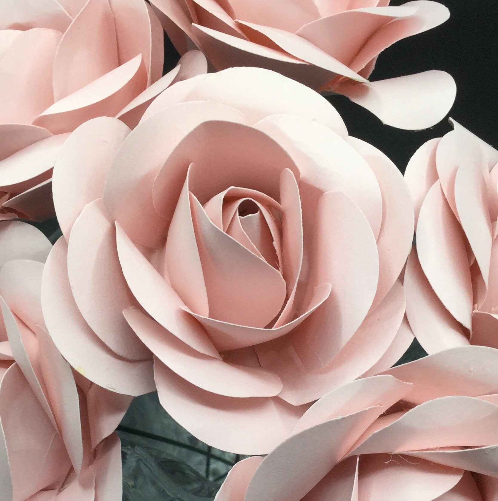 Blush Pink Paper Roses, Bridal Shower Centerpiece, Baby Shower ...