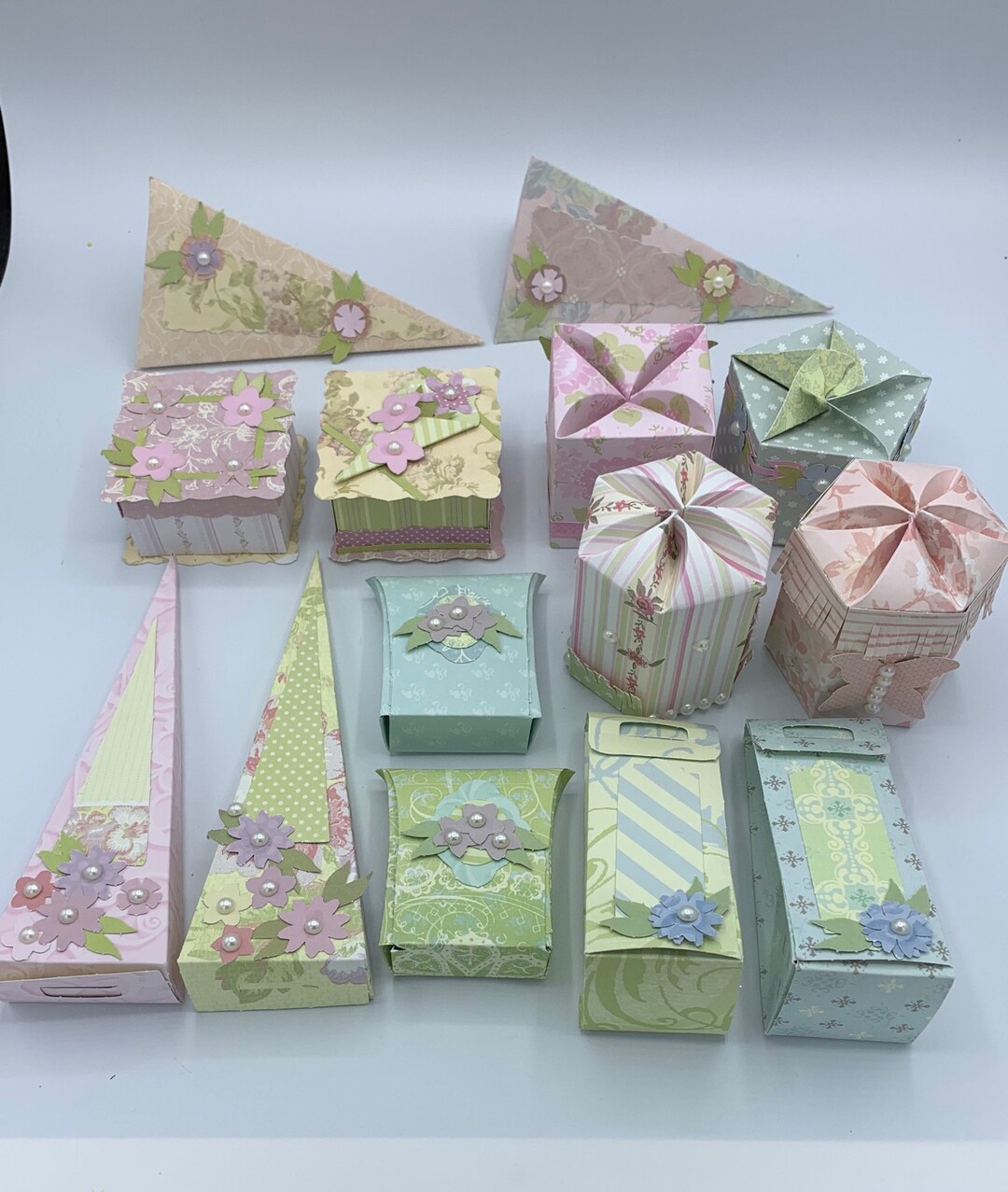 Flower Favor Boxes, Bridesmaid Favor Box, Paper Favor Box, Small ...