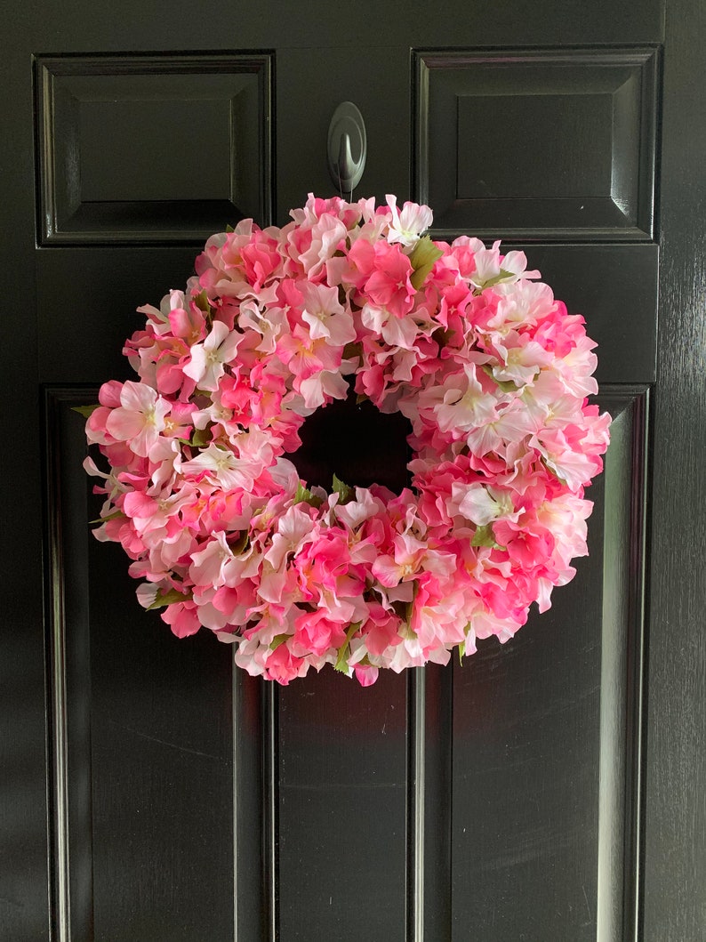 Pink Hydrangea Wreath Summer Wreath Spring Wreath - Etsy