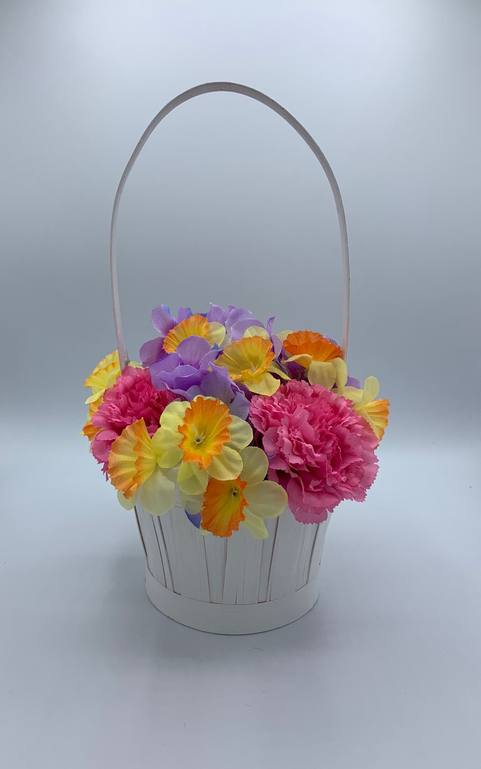 Easter Basket Flowers Spring Flower Basket Daffodil Basket - Etsy