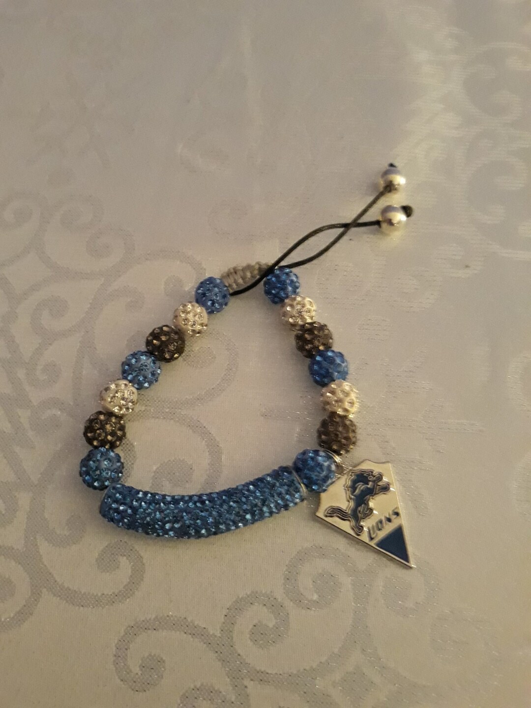 Detroit Lions Inspired Rhinestone Bracelet - Etsy