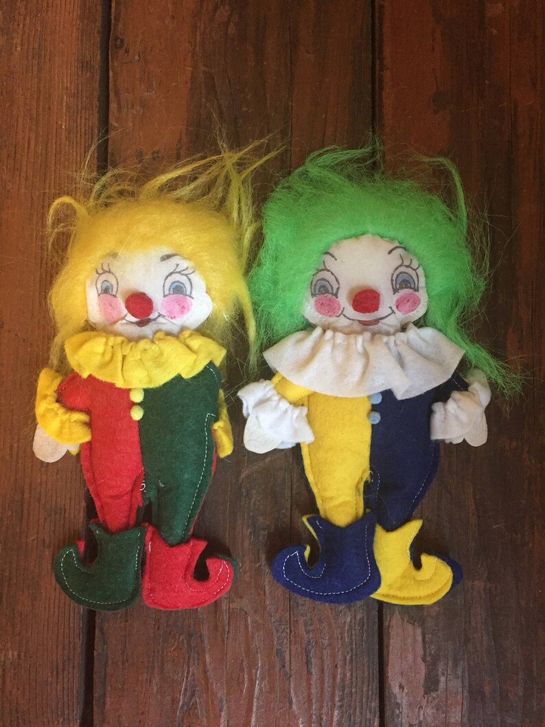 Handmade Clown Doll / Vintage Circus Toy / Clown Decoration / | Etsy