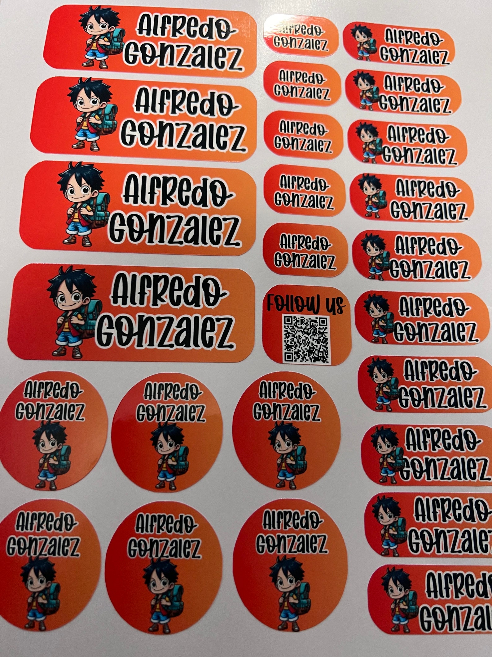 School Labels With Any Character and Name Set of 25 - Etsy