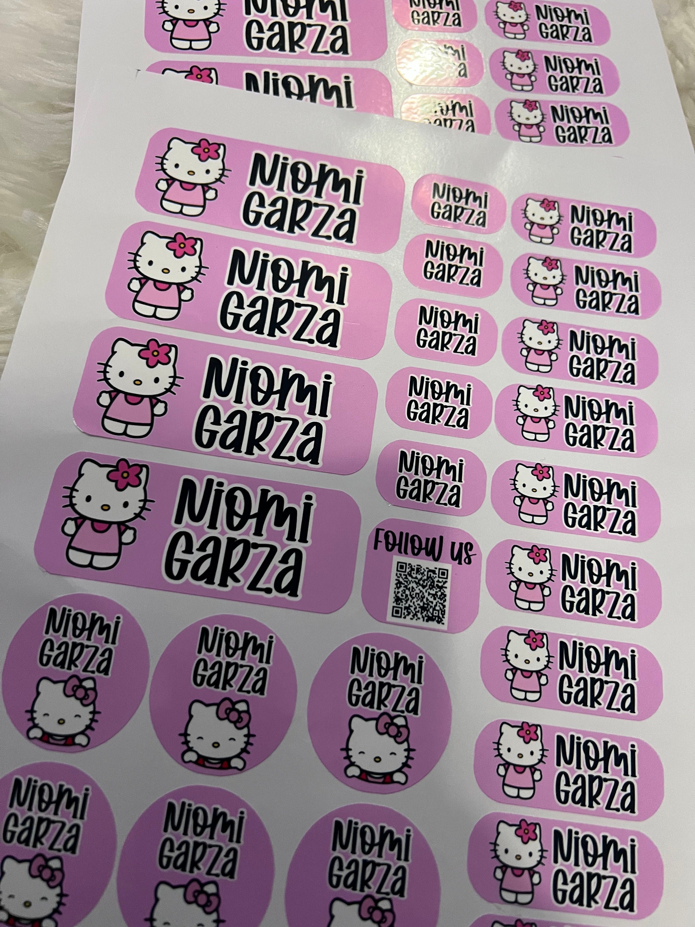 School Labels With Any Character and Name Set of 25 - Etsy