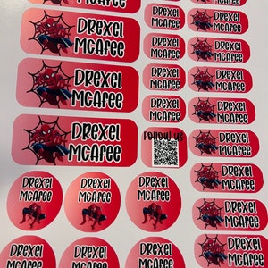 School Labels With Any Character and Name Set of 25 - Etsy