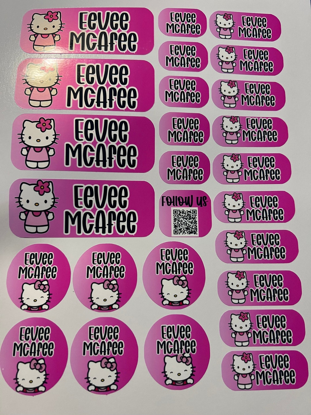 School Labels With Any Character and Name Set of 25 - Etsy