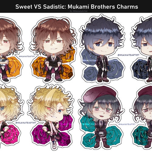 Diabolik Lovers: Sweet VS Sadisic Charms Sakamaki & Mukami - Etsy