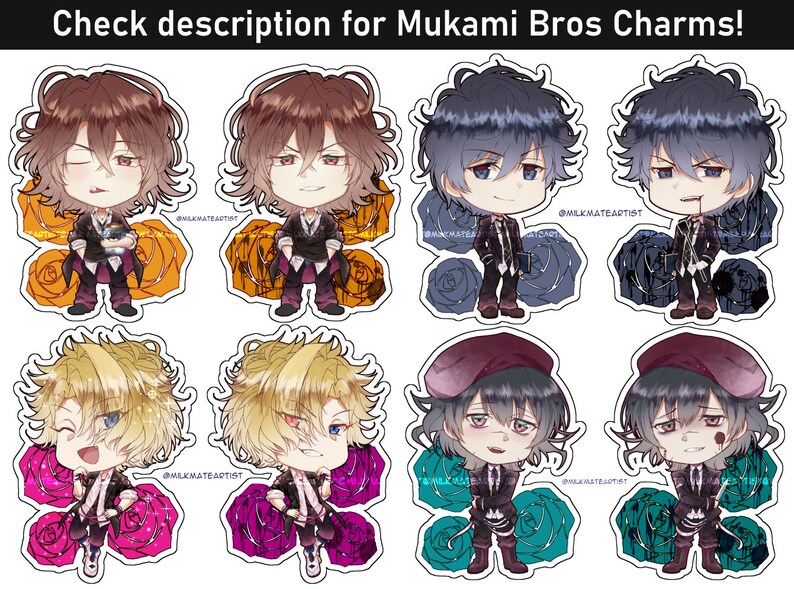 Diabolik Lovers: Sweet VS Sadisic Charms Sakamaki & Mukami - Etsy