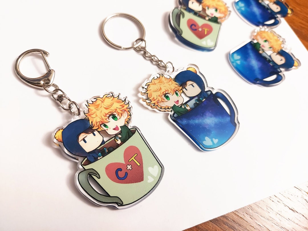 South Park Cup Craig and Tweek Keychain Charm Craig X Tweek Sp Craig ...