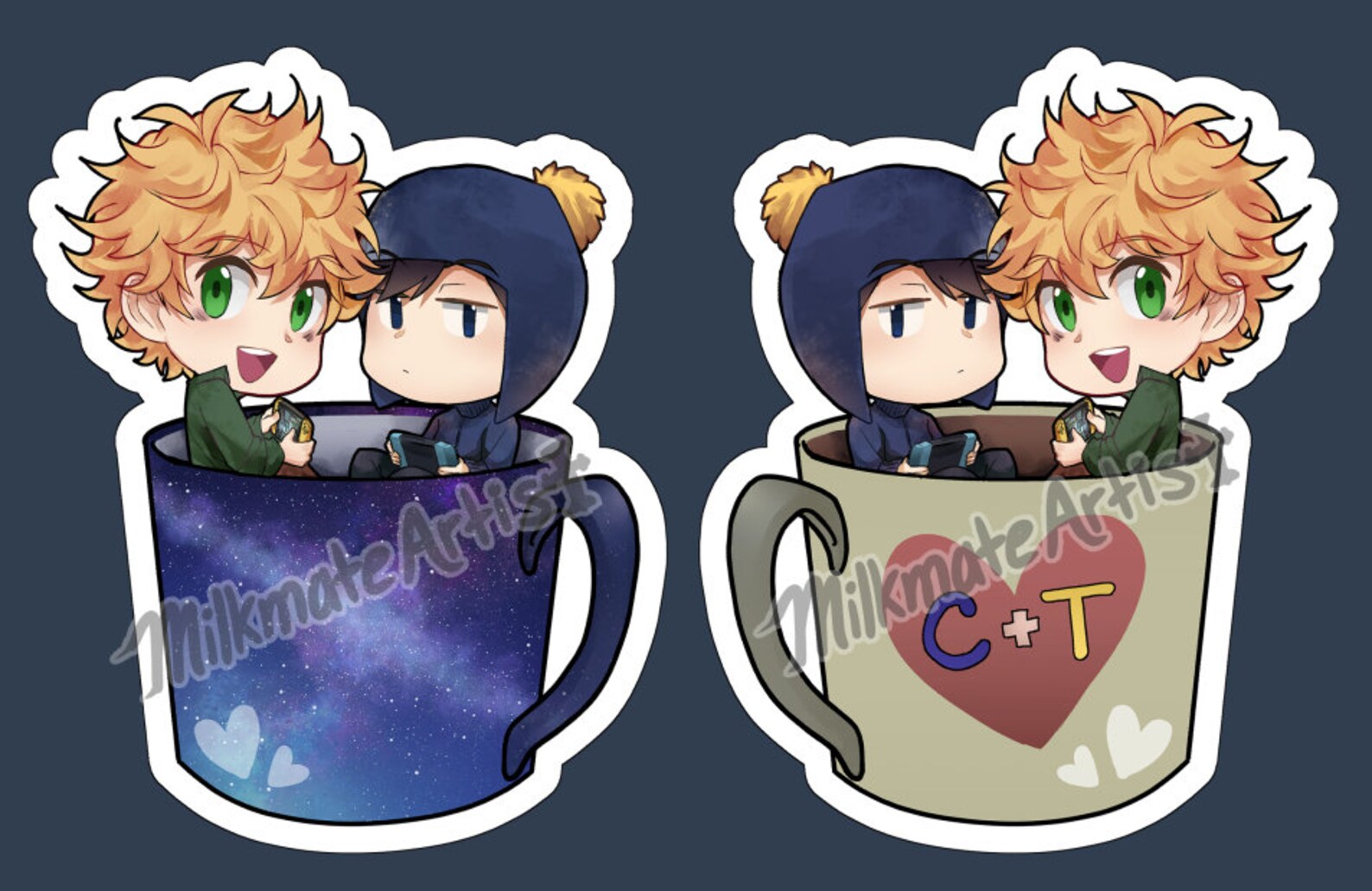 South Park Cup Craig and Tweek Keychain Charm Craig X Tweek Sp Craig ...