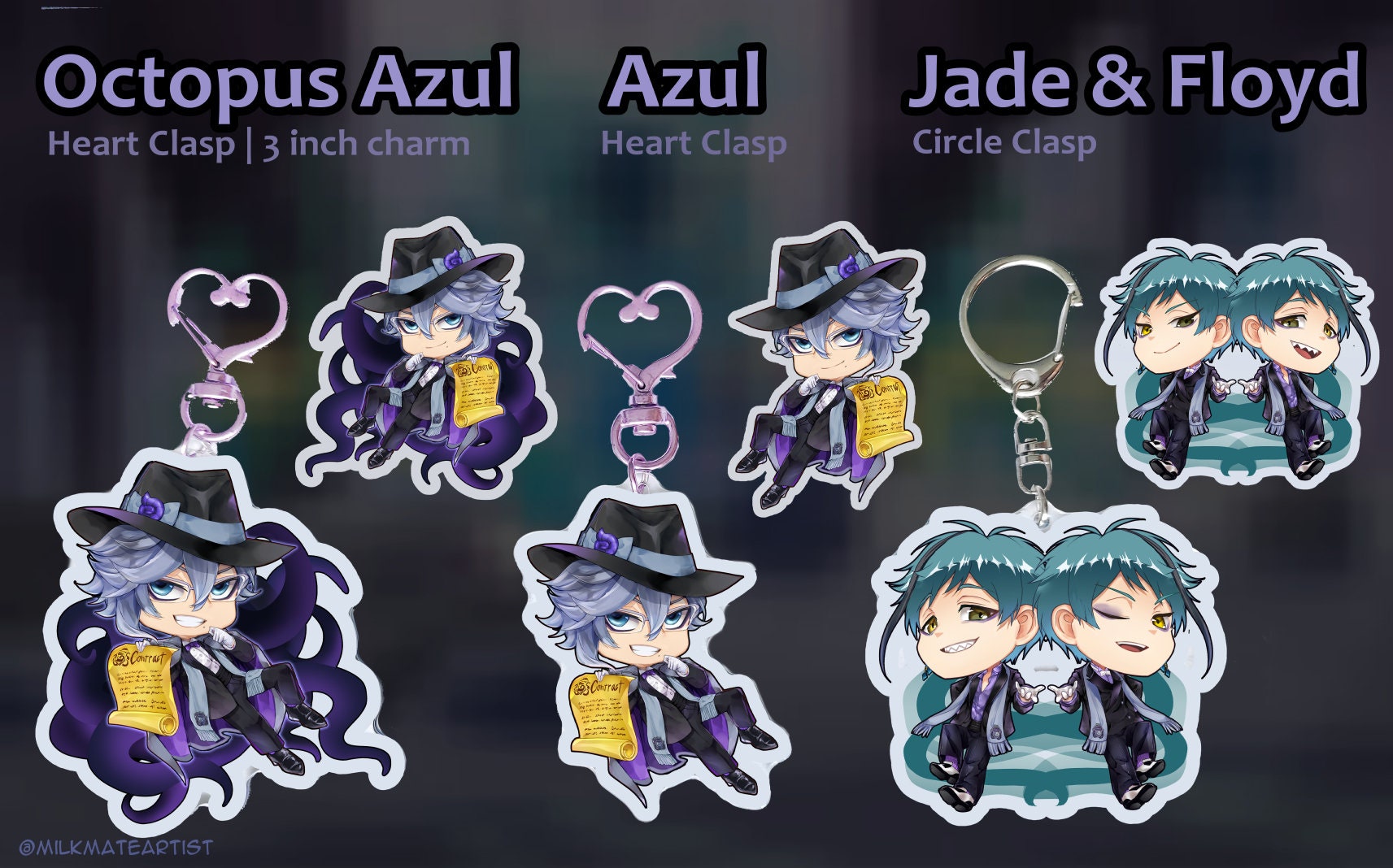 TWST 2.5 Acrylic Charms Malleus Azul Floyd Jade Riddle - Etsy Canada