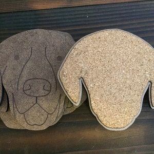 Labrador Retriever Dog Breed Coaster, Set of 4 Coasters With Cork ...