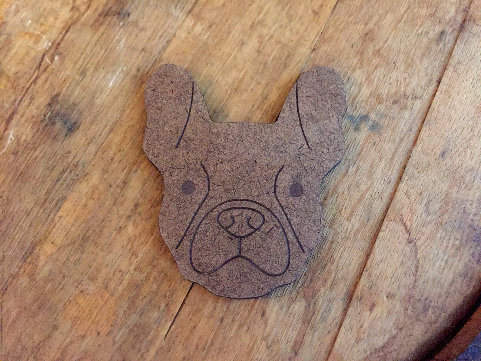 Frenchie Dog Breed Coaster, Set of 4 French Bulldog Coasters With Cork ...