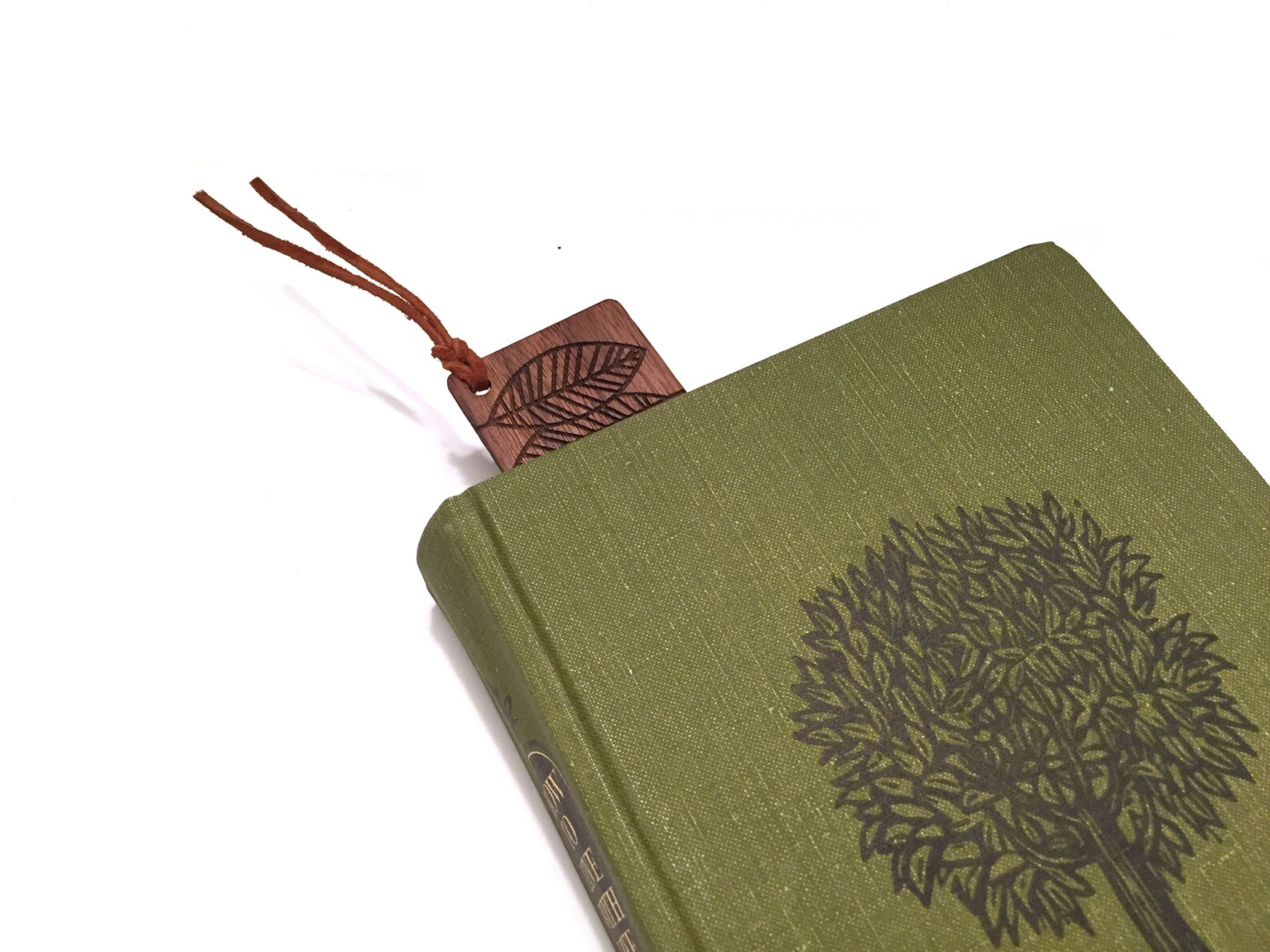 Walnut Wooden Bookmark With Engraved Leaf Stack Pattern and - Etsy
