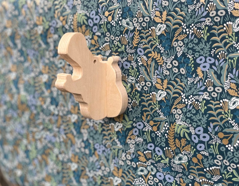 Kids Room Wall Hooks Hippo Wall Hook in Birch: Playful - Etsy