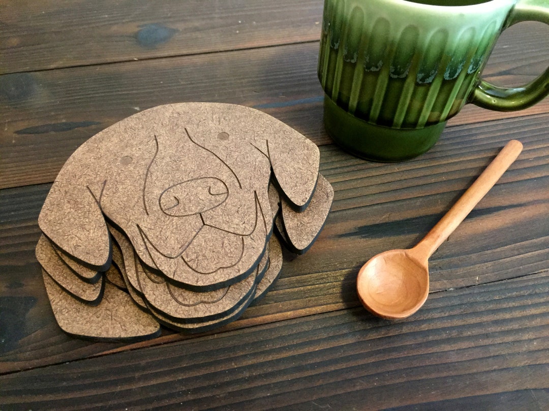 Labrador Retriever Dog Breed Coaster, Set of 4 Coasters With Cork ...