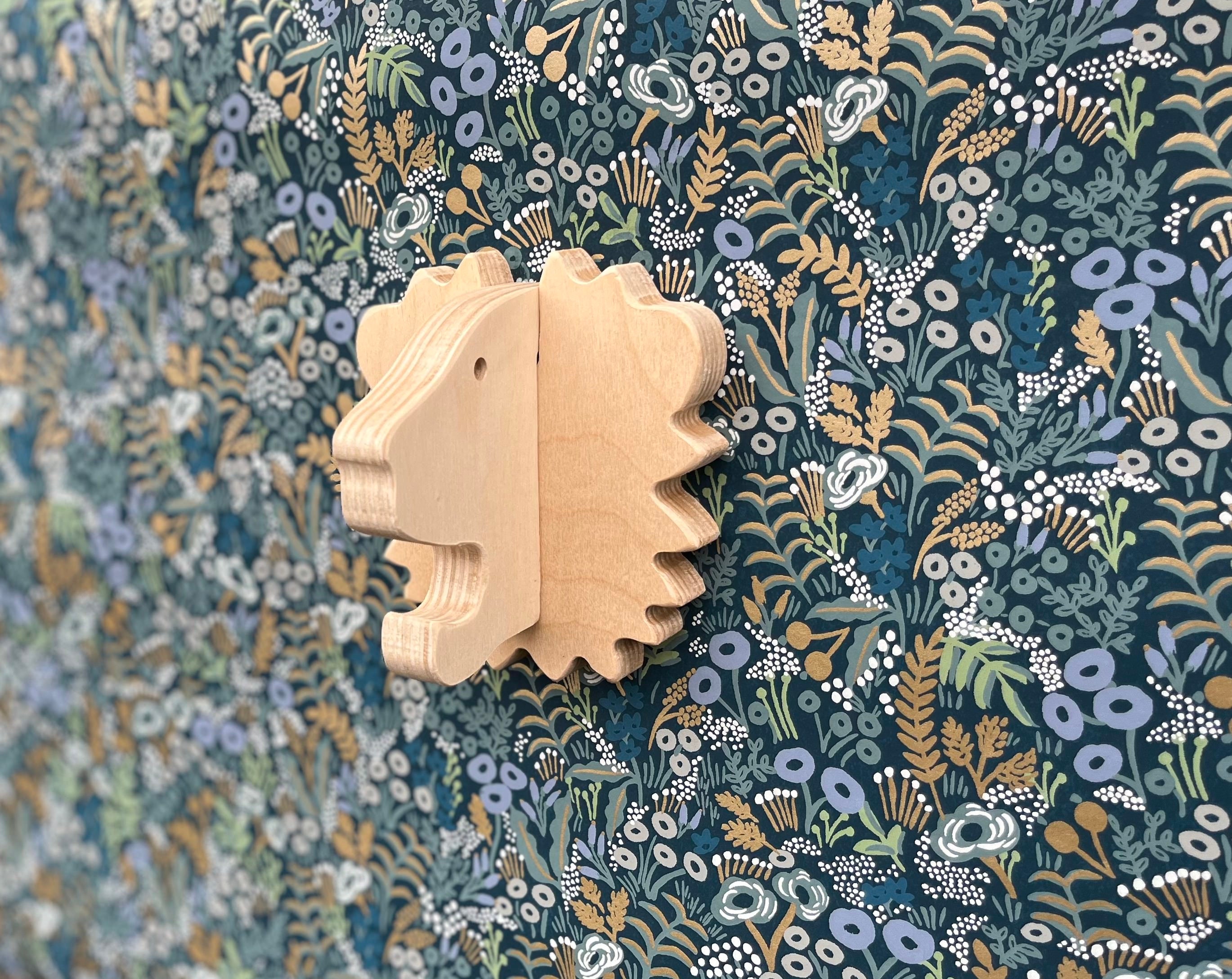 Nursery Wall Hook Lion Wall Hook in Birch: Playful Wooden | Etsy