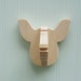 Key Hook Pig Head Wall Hanger for Keys, Glasses, and Sunglasses Wooden ...