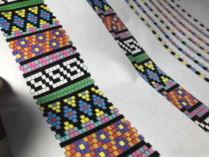 Earrings Seed Bead Pattern, Geometric Design, Earring Pattern Download ...