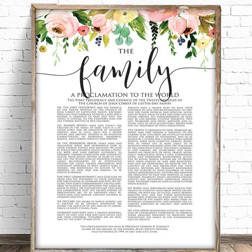 The Family Proclamation Cursive Digital Download Lds - Etsy