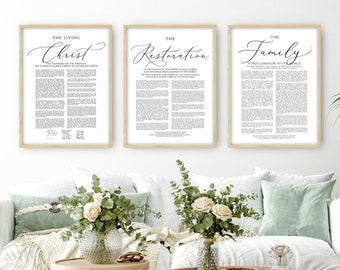 LDS Proclamations Bundle, Set of 3, the Articles of Faith, the Family ...