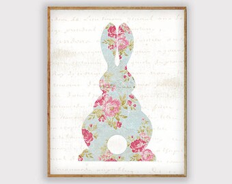 Happy Easter Art Print, Easter Art Printable, Spring Art, Rustic ...