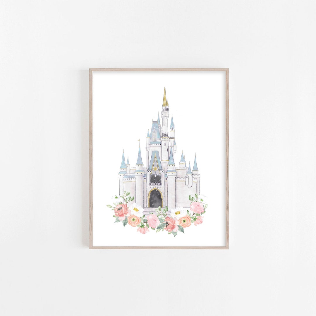 PRINTED Princess Castle Art Print - Etsy