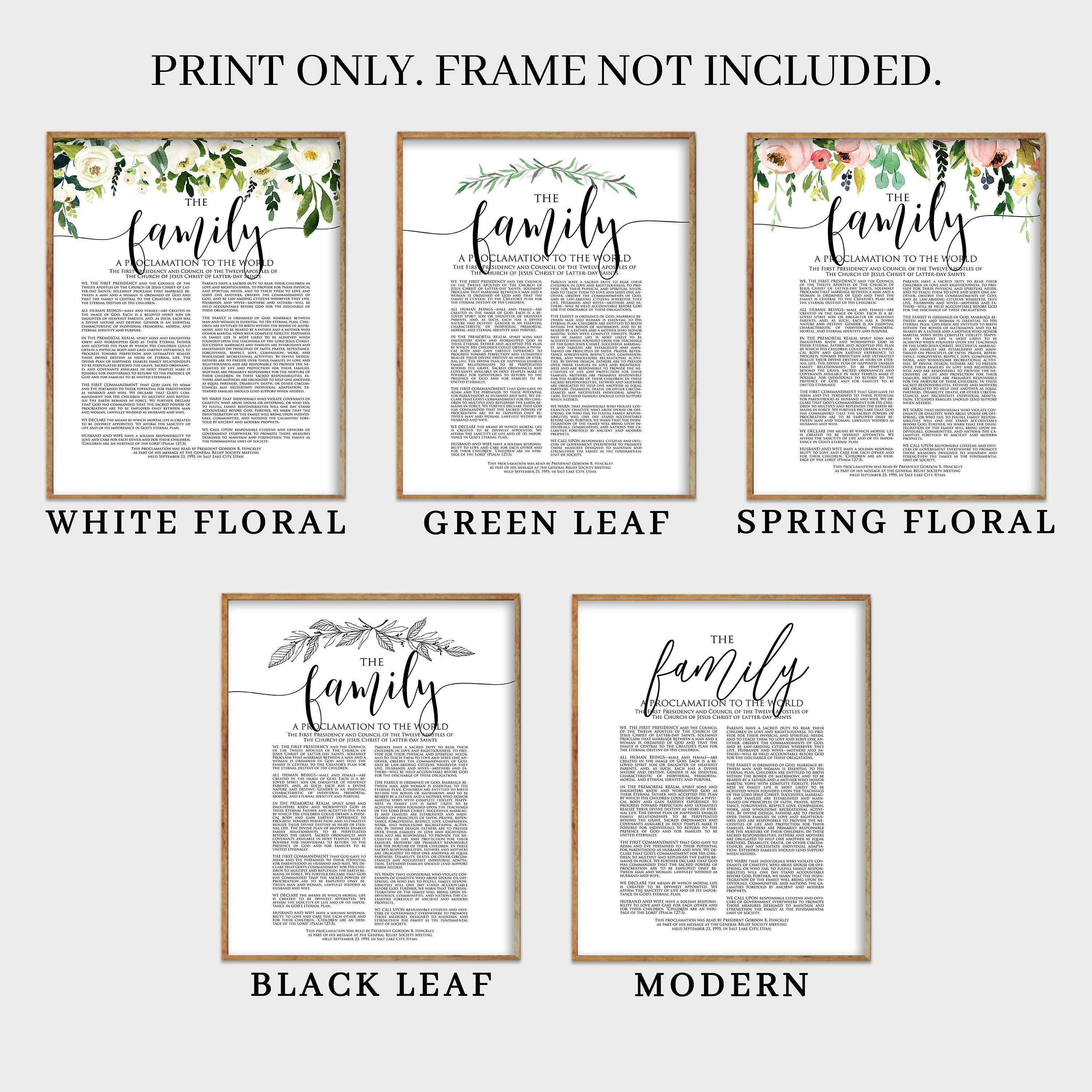 PRINTED LDS Living Christ LDS Art Print Print Only Frame - Etsy