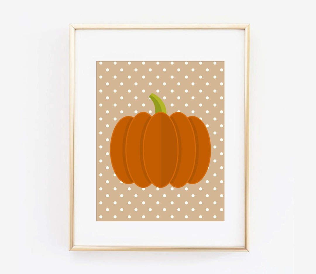 Fall Pumpkin Halloween Digital Printable Fall Art Print - Etsy