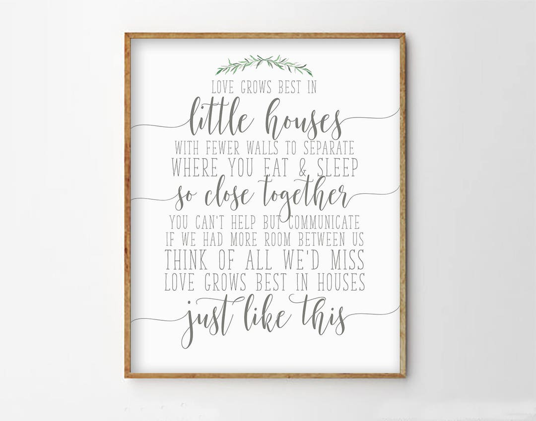 Little Houses Print, Small House Print, Quote Print, Typography Print ...