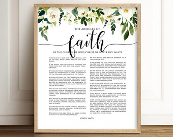 Articles of Faith LDS Printable Poster - Etsy