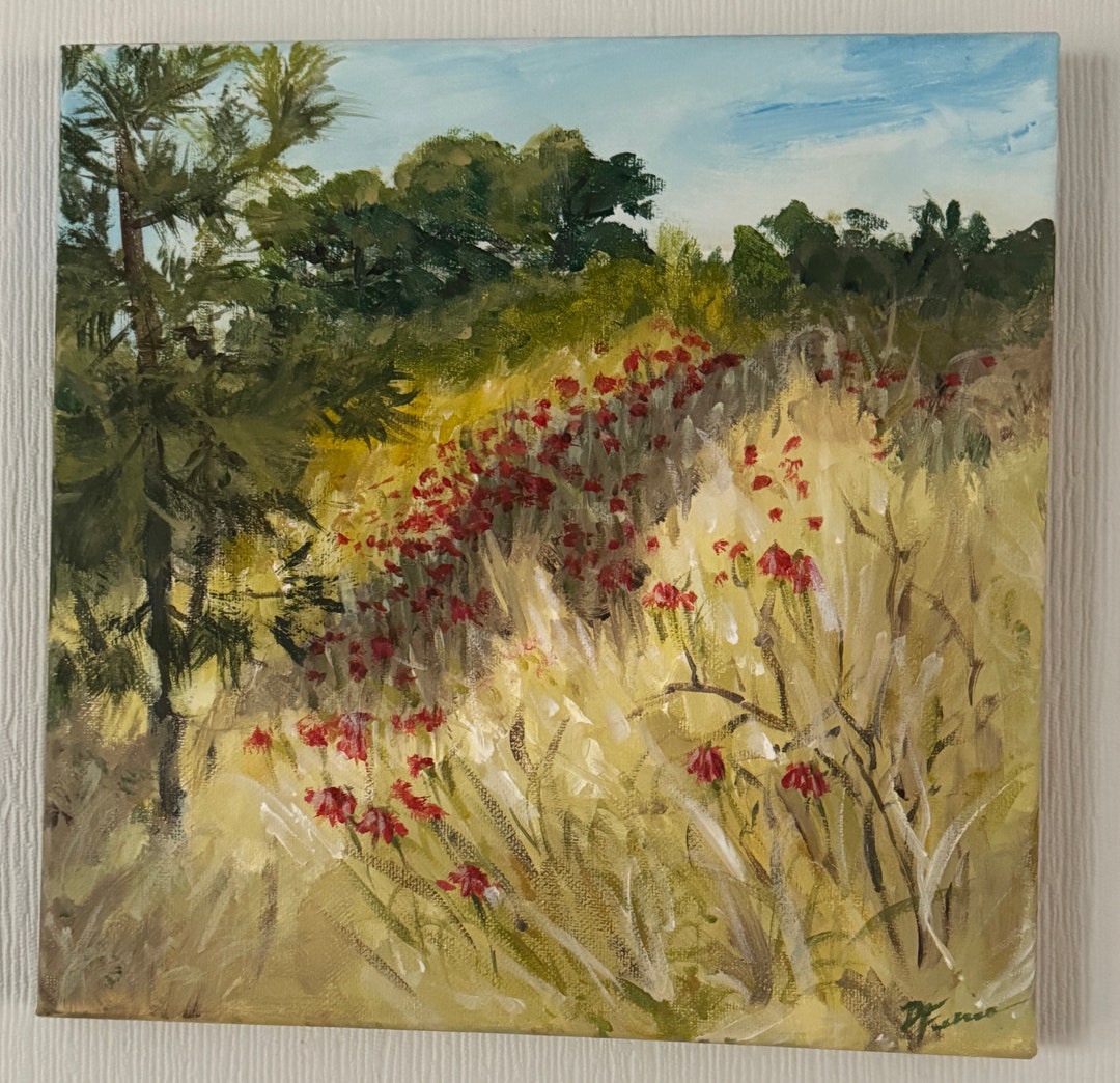 Red Weeds at Weeden Island Original Painting by Deborah Ferree - Etsy
